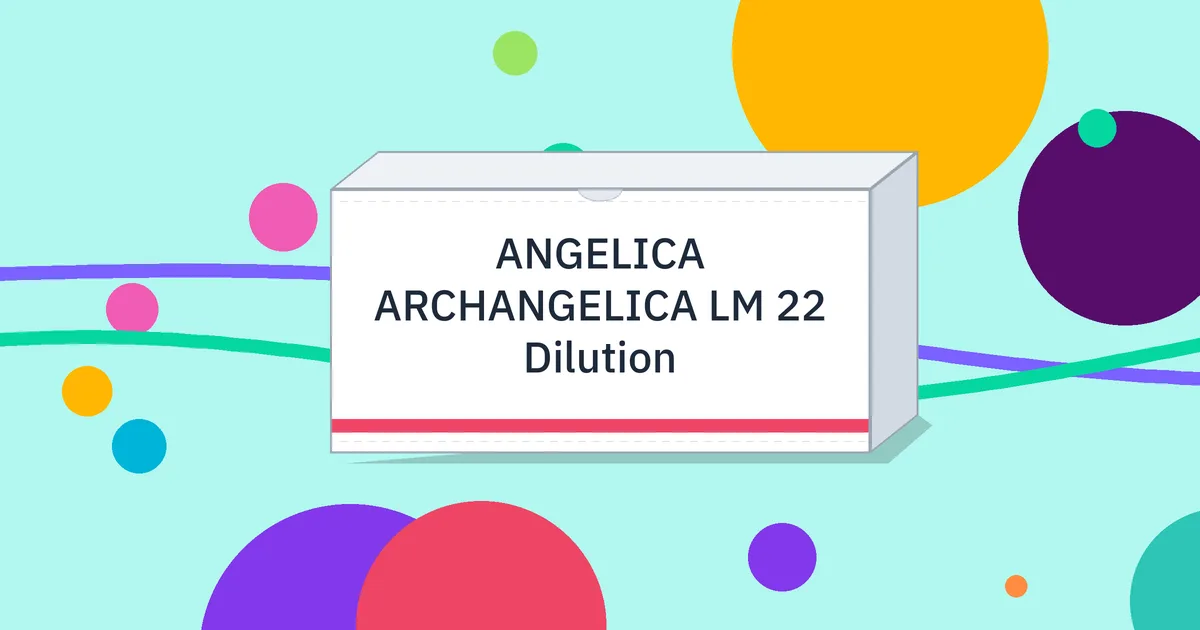 Symbolbild: Packung mit der Aufschrift ANGELICA ARCHANGELICA LM 22 Dilution (PZN 13368090) – Verfügbarkeit und Bezug in Apotheken in Frankfurt am Main