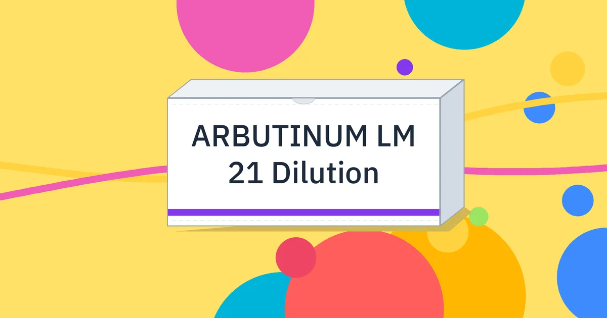 Symbolbild: Packung mit der Aufschrift ARBUTINUM LM 21 Dilution (PZN 13386805) – Verfügbarkeit und Bezug in Apotheken in Frankfurt am Main