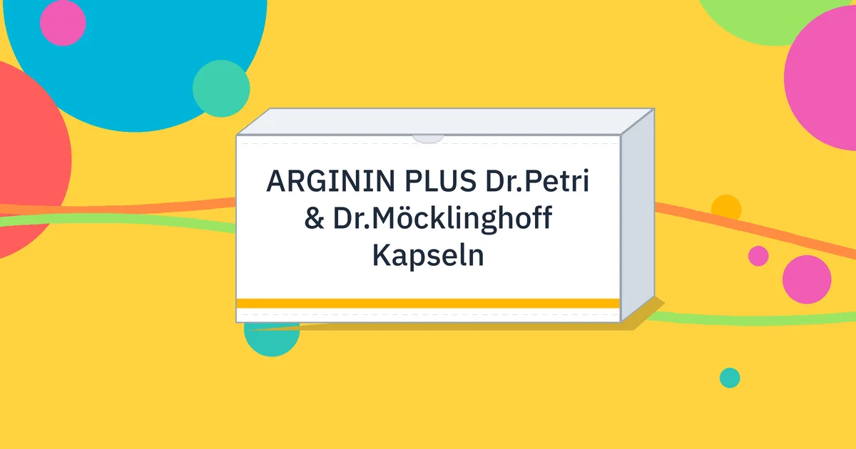 Symbolbild: Packung mit der Aufschrift ARGININ PLUS Dr.Petri & Dr.Möcklinghoff Kapseln (PZN 17531440) – Verfügbarkeit und Bezug in Apotheken in Frankfurt am Main