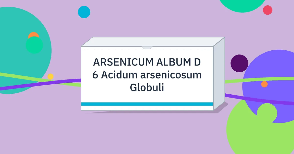 Symbolbild: Packung mit der Aufschrift ARSENICUM ALBUM D 6 Acidum arsenicosum Globuli (PZN 17298535) – Verfügbarkeit und Bezug in Apotheken in Frankfurt am Main