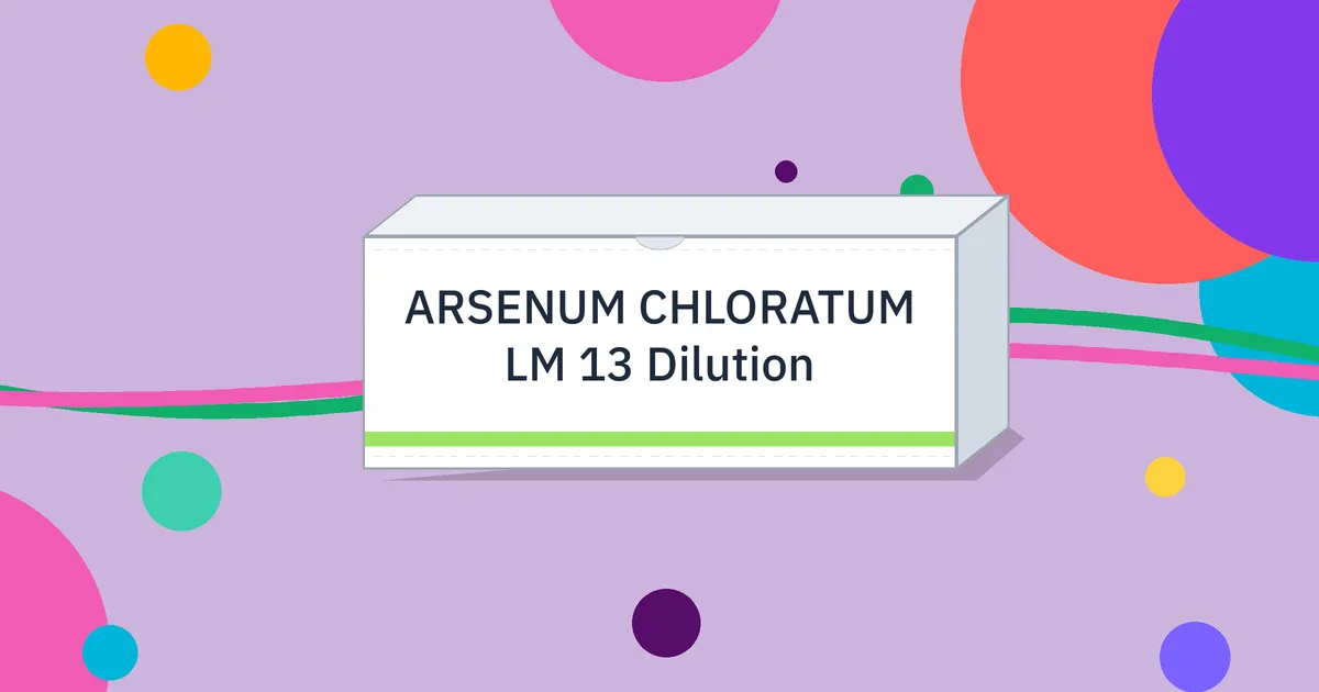 Symbolbild: Packung mit der Aufschrift ARSENUM CHLORATUM LM 13 Dilution (PZN 12771760) – Verfügbarkeit und Bezug in Apotheken in Frankfurt am Main