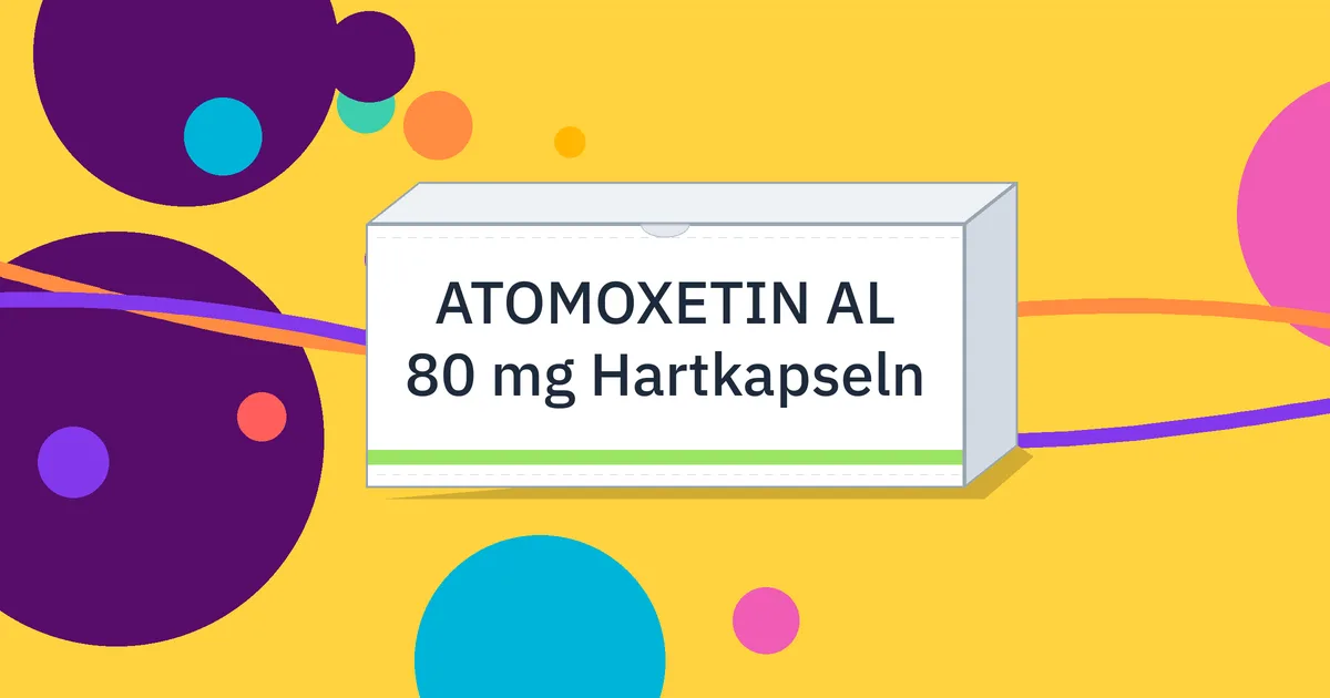 Symbolbild: Packung mit der Aufschrift ATOMOXETIN AL 80 mg Hartkapseln (PZN 14374069) – Verfügbarkeit und Bezug in Apotheken in Frankfurt am Main