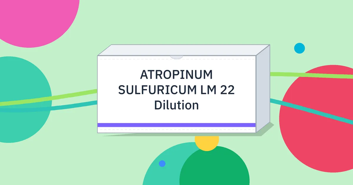 Symbolbild: Packung mit der Aufschrift ATROPINUM SULFURICUM LM 22 Dilution (PZN 13407074) – Verfügbarkeit und Bezug in Apotheken in Frankfurt am Main