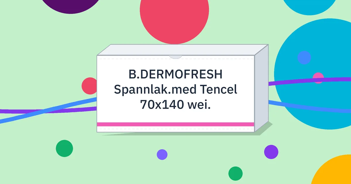 Symbolbild: Packung mit der Aufschrift B.DERMOFRESH Spannlak.med Tencel 70x140 wei. (PZN 09244784) – Verfügbarkeit und Bezug in Apotheken in Frankfurt am Main