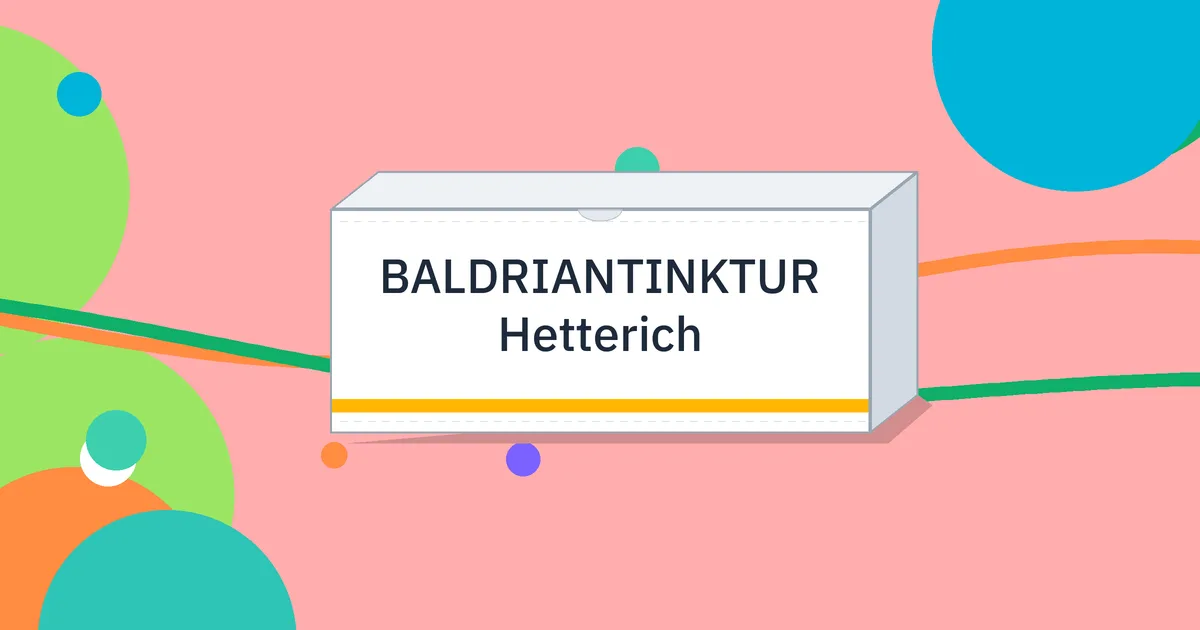 Symbolbild: Packung mit der Aufschrift BALDRIANTINKTUR Hetterich (PZN 03206469) – Verfügbarkeit und Bezug in Apotheken in Frankfurt am Main