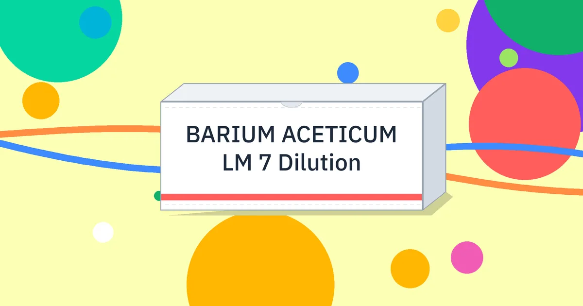 Symbolbild: Packung mit der Aufschrift BARIUM ACETICUM LM 7 Dilution (PZN 12788447) – Verfügbarkeit und Bezug in Apotheken in Frankfurt am Main