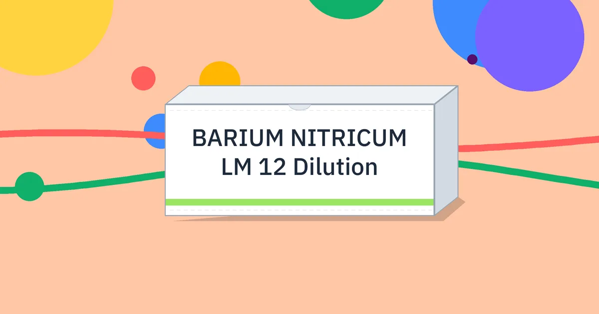 Symbolbild: Packung mit der Aufschrift BARIUM NITRICUM LM 12 Dilution (PZN 13377485) – Verfügbarkeit und Bezug in Apotheken in Frankfurt am Main