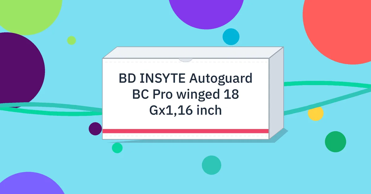 Symbolbild: Packung mit der Aufschrift BD INSYTE Autoguard BC Pro winged 18 Gx1,16 inch (PZN 17517954) – Verfügbarkeit und Bezug in Apotheken in Frankfurt am Main