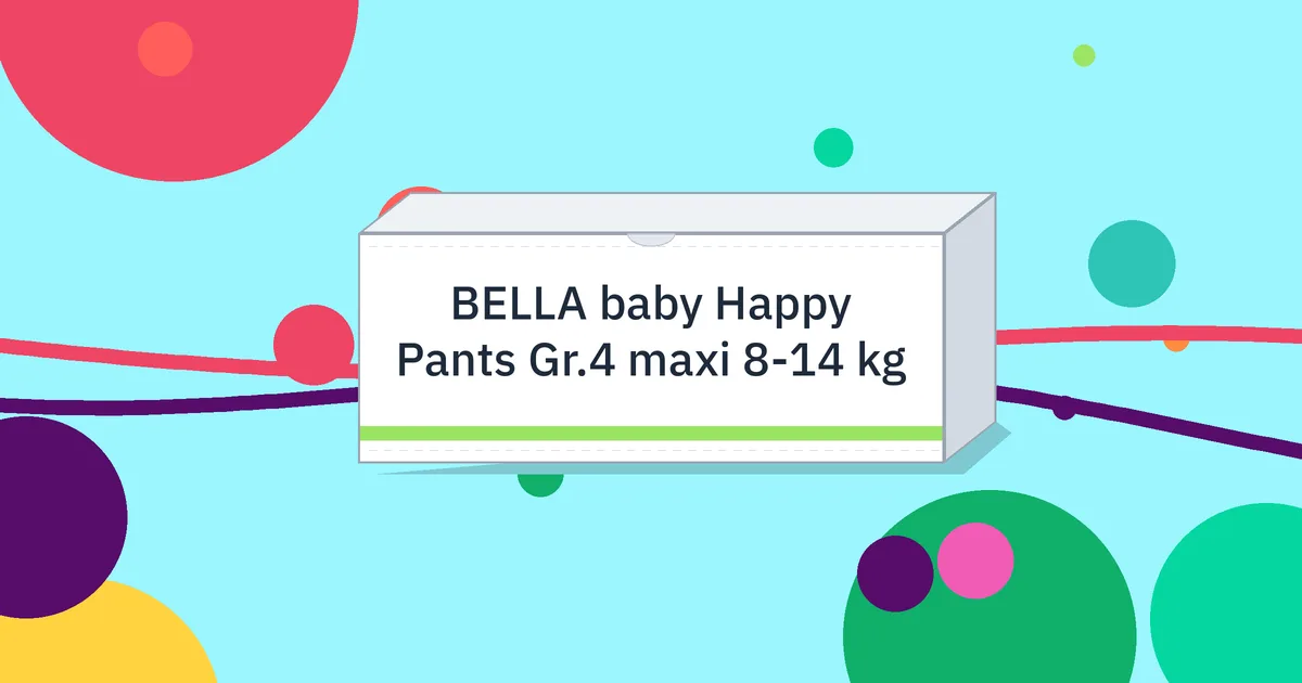 Symbolbild: Packung mit der Aufschrift BELLA baby Happy Pants Gr.4 maxi 8-14 kg (PZN 16038832) – Verfügbarkeit und Bezug in Apotheken in Frankfurt am Main