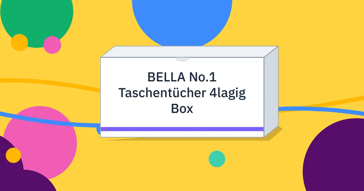 Symbolbild: Packung mit der Aufschrift BELLA No.1 Taschentücher 4lagig Box (PZN 17368750) – Verfügbarkeit und Bezug in Apotheken in Frankfurt am Main