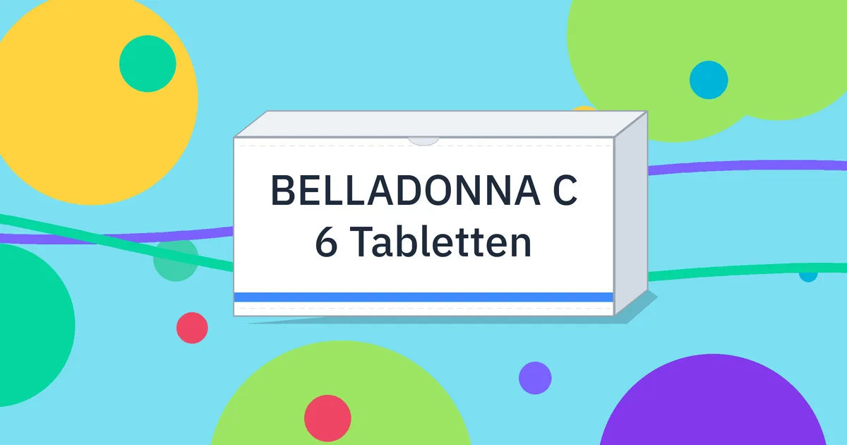 Symbolbild: Packung mit der Aufschrift BELLADONNA C 6 Tabletten (PZN 07161344) – Verfügbarkeit und Bezug in Apotheken in Frankfurt am Main