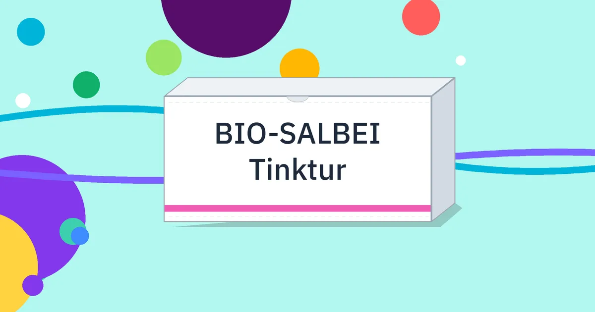 Symbolbild: Packung mit der Aufschrift BIO-SALBEI Tinktur (PZN 18804242) – Verfügbarkeit und Bezug in Apotheken in Frankfurt am Main