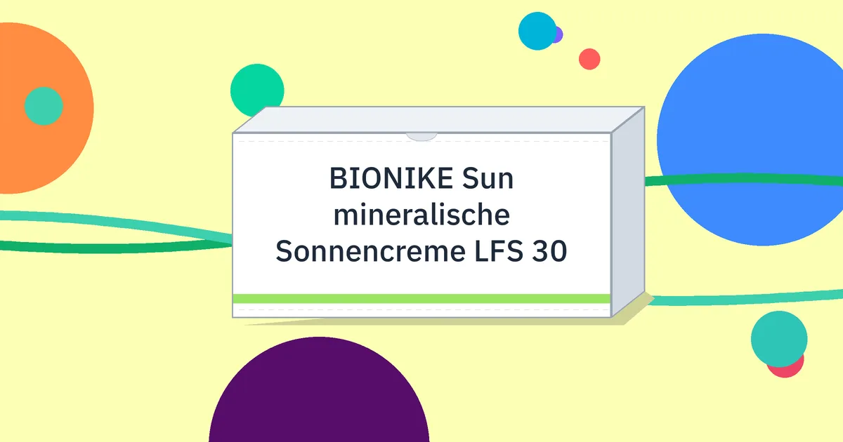 Symbolbild: Packung mit der Aufschrift BIONIKE Sun mineralische Sonnencreme LFS 30 (PZN 12649728) – Verfügbarkeit und Bezug in Apotheken in Frankfurt am Main