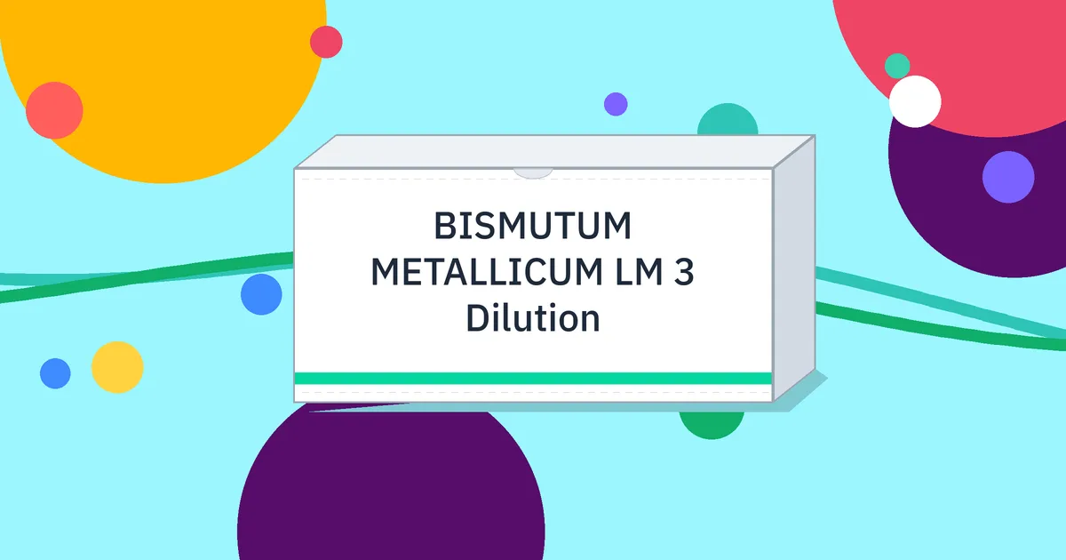 Symbolbild: Packung mit der Aufschrift BISMUTUM METALLICUM LM 3 Dilution (PZN 12794637) – Verfügbarkeit und Bezug in Apotheken in Frankfurt am Main