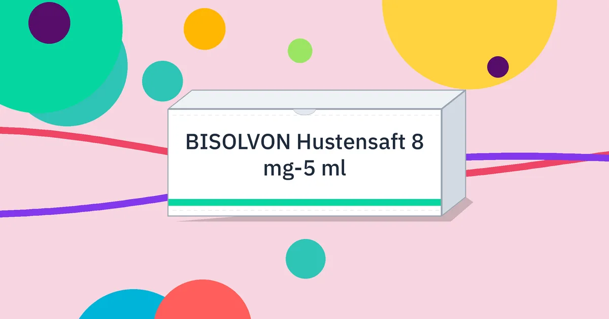 Symbolbild: Packung mit der Aufschrift BISOLVON Hustensaft 8 mg-5 ml (PZN 07706855) – Verfügbarkeit und Bezug in Apotheken in Frankfurt am Main