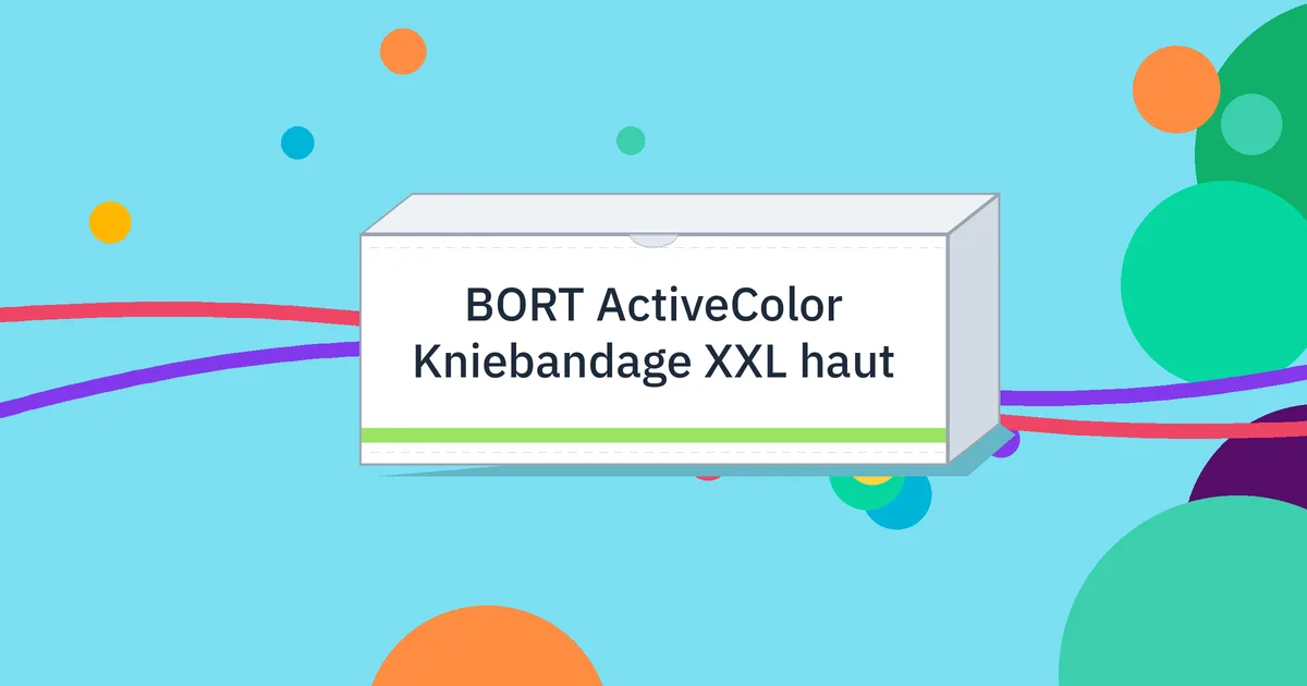 Symbolbild: Packung mit der Aufschrift BORT ActiveColor Kniebandage XXL haut (PZN 00238782) – Verfügbarkeit und Bezug in Apotheken in Frankfurt am Main
