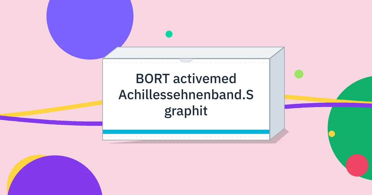 Symbolbild: Packung mit der Aufschrift BORT activemed Achillessehnenband.S graphit (PZN 17618023) – Verfügbarkeit und Bezug in Apotheken in Frankfurt am Main