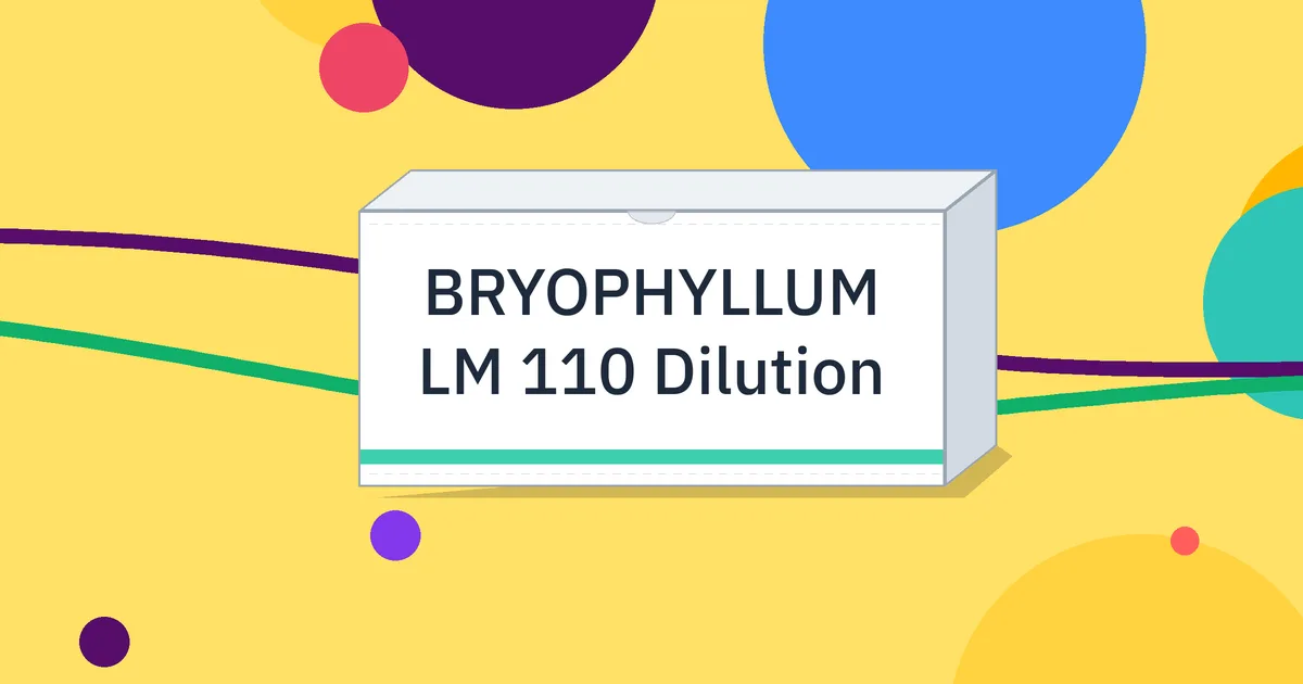 Symbolbild: Packung mit der Aufschrift BRYOPHYLLUM LM 110 Dilution (PZN 13397967) – Verfügbarkeit und Bezug in Apotheken in Frankfurt am Main