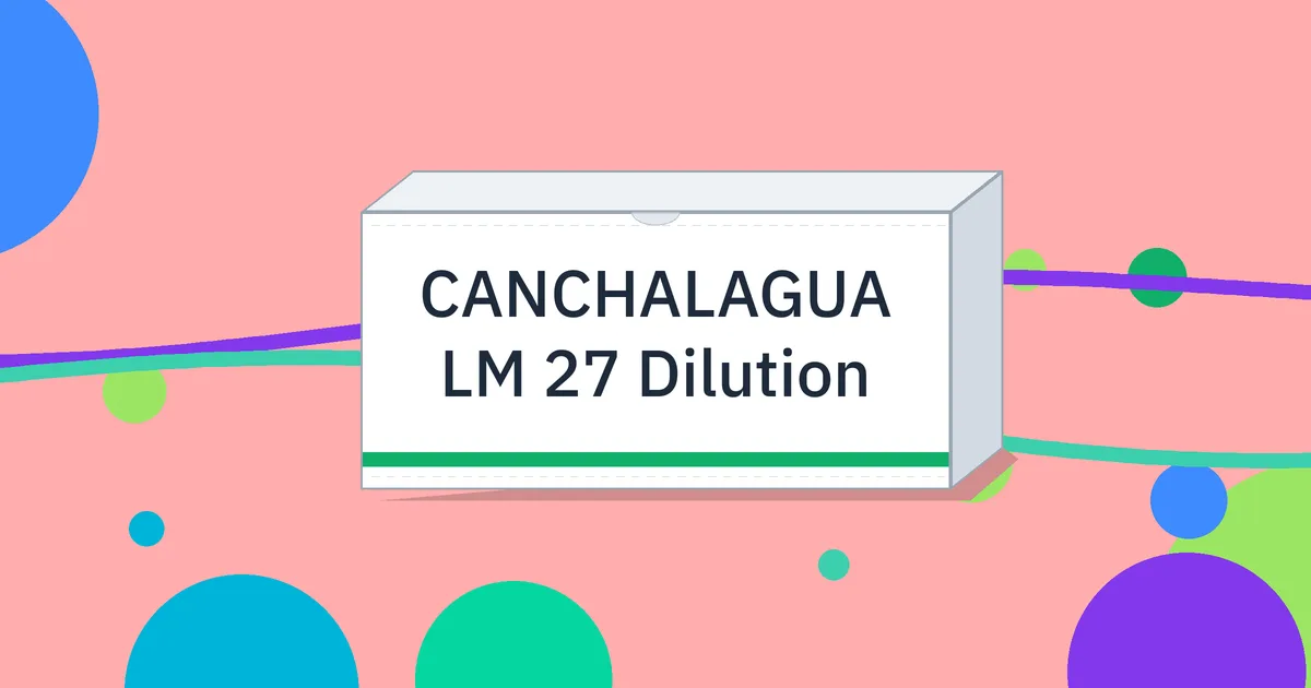 Symbolbild: Packung mit der Aufschrift CANCHALAGUA LM 27 Dilution (PZN 13412709) – Verfügbarkeit und Bezug in Apotheken in Frankfurt am Main