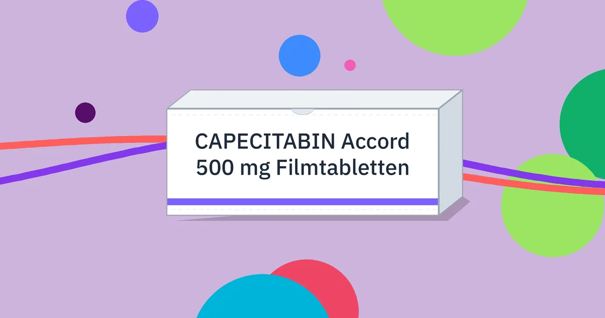 Symbolbild: Packung mit der Aufschrift CAPECITABIN Accord 500 mg Filmtabletten (PZN 17299279) – Verfügbarkeit und Bezug in Apotheken in Frankfurt am Main