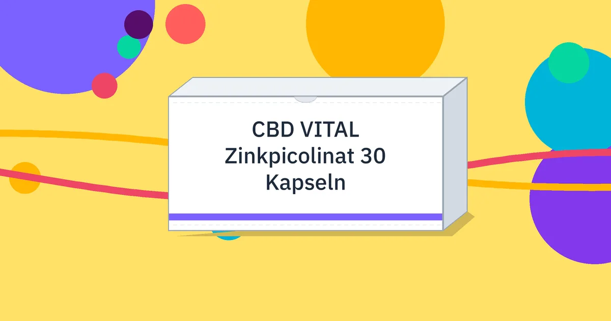 Symbolbild: Packung mit der Aufschrift CBD VITAL Zinkpicolinat 30 Kapseln (PZN 18453475) – Verfügbarkeit und Bezug in Apotheken in Frankfurt am Main