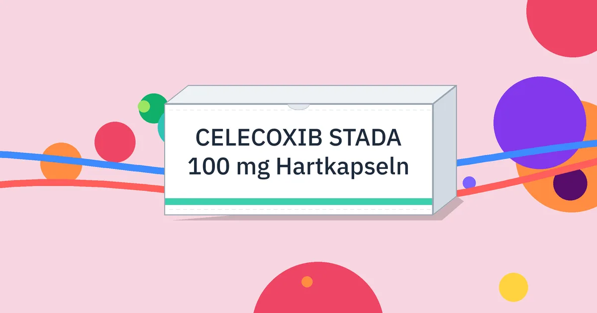 Symbolbild: Packung mit der Aufschrift CELECOXIB STADA 100 mg Hartkapseln (PZN 10525040) – Verfügbarkeit und Bezug in Apotheken in Frankfurt am Main