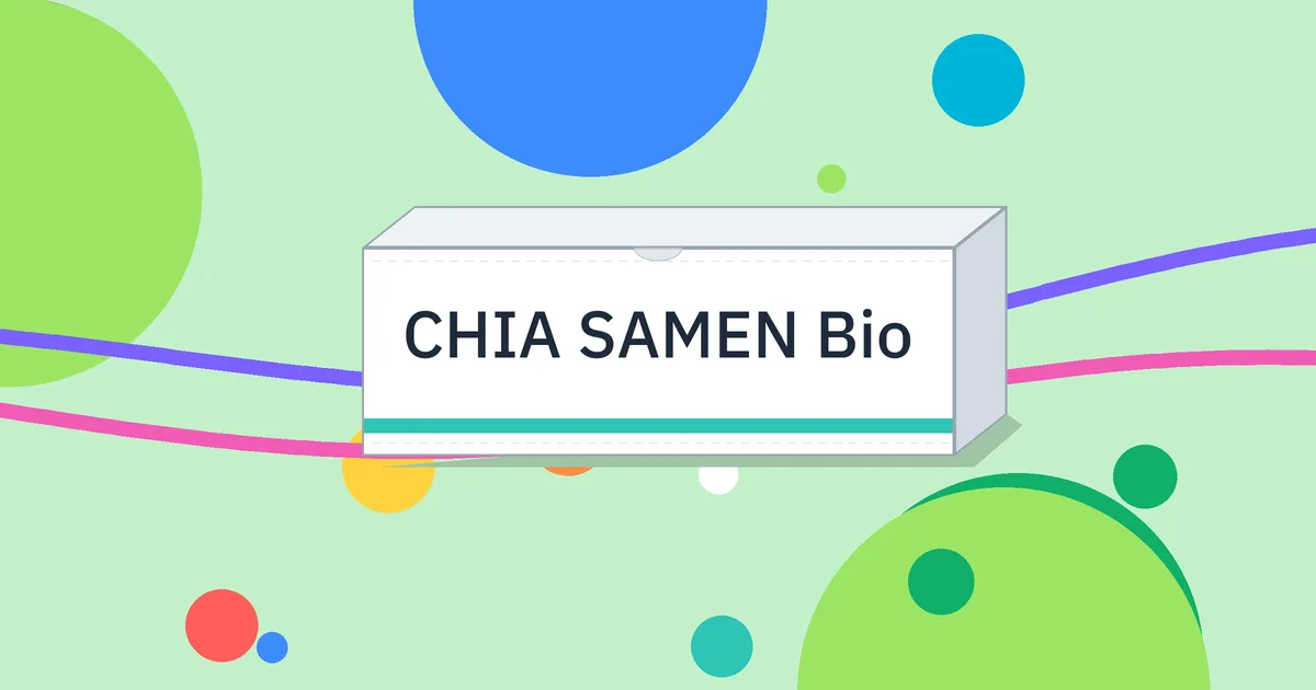 Symbolbild: Packung mit der Aufschrift CHIA SAMEN Bio (PZN 05139027) – Verfügbarkeit und Bezug in Apotheken in Frankfurt am Main