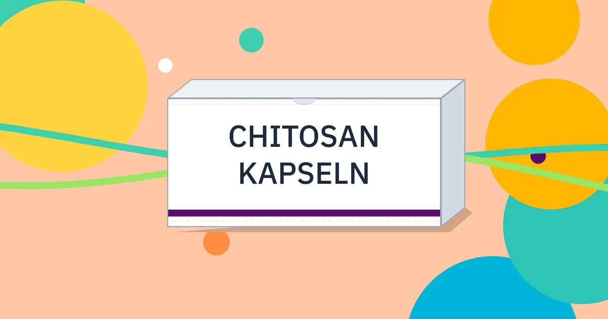 Symbolbild: Packung mit der Aufschrift CHITOSAN KAPSELN (PZN 07606289) – Verfügbarkeit und Bezug in Apotheken in Frankfurt am Main
