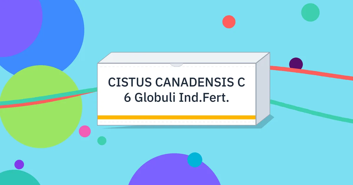 Symbolbild: Packung mit der Aufschrift CISTUS CANADENSIS C 6 Globuli Ind.Fert. (PZN 17682676) – Verfügbarkeit und Bezug in Apotheken in Frankfurt am Main