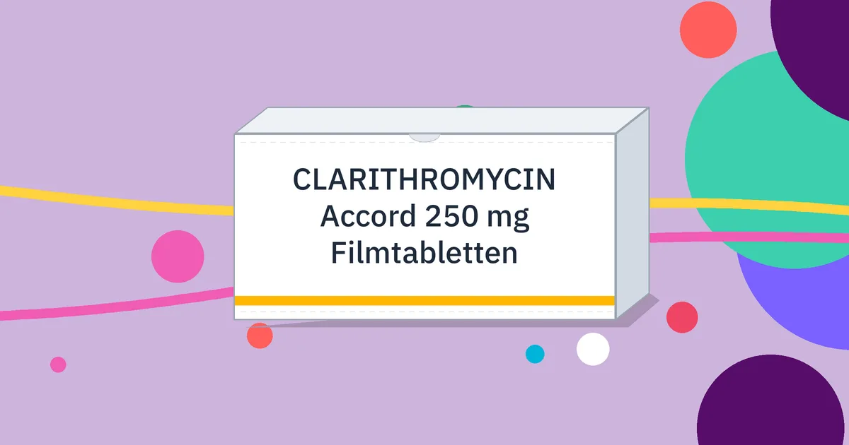 Symbolbild: Packung mit der Aufschrift CLARITHROMYCIN Accord 250 mg Filmtabletten (PZN 13893206) – Verfügbarkeit und Bezug in Apotheken in Frankfurt am Main