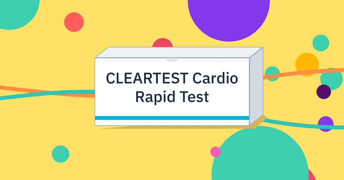 Symbolbild: Packung mit der Aufschrift CLEARTEST Cardio Rapid Test (PZN 18038641) – Verfügbarkeit und Bezug in Apotheken in Frankfurt am Main