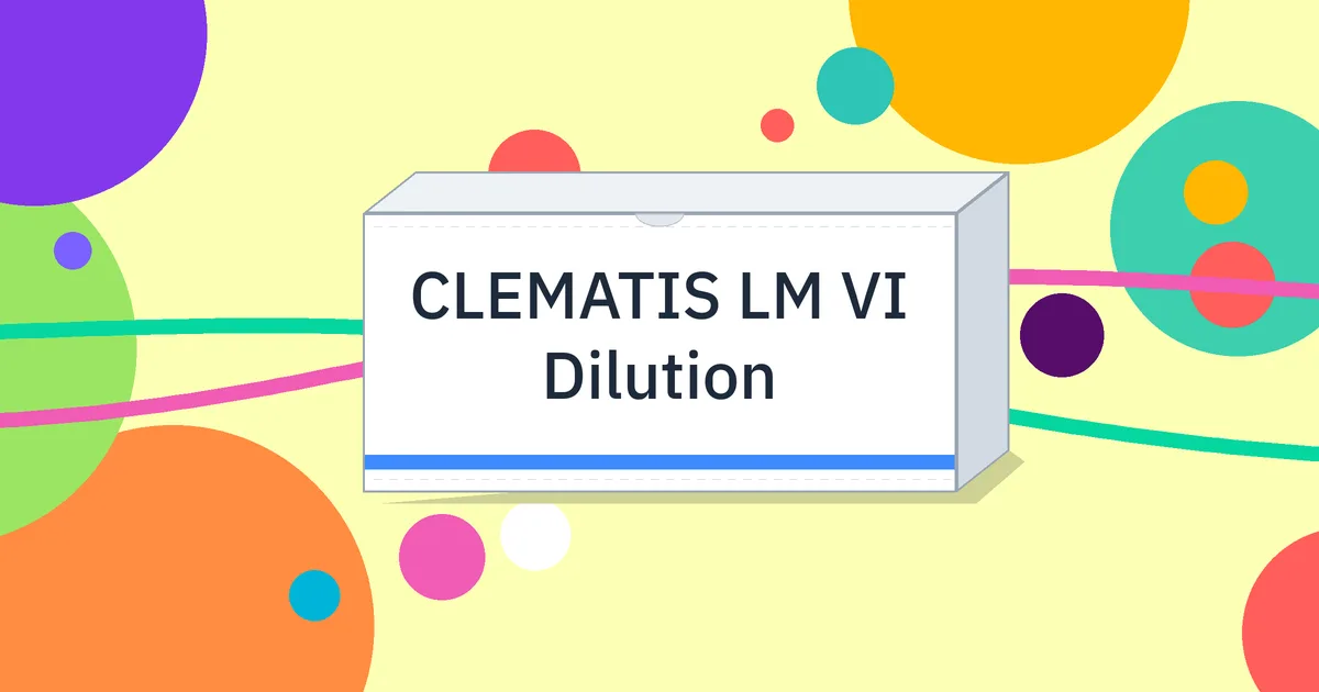 Symbolbild: Packung mit der Aufschrift CLEMATIS LM VI Dilution (PZN 04493347) – Verfügbarkeit und Bezug in Apotheken in Frankfurt am Main