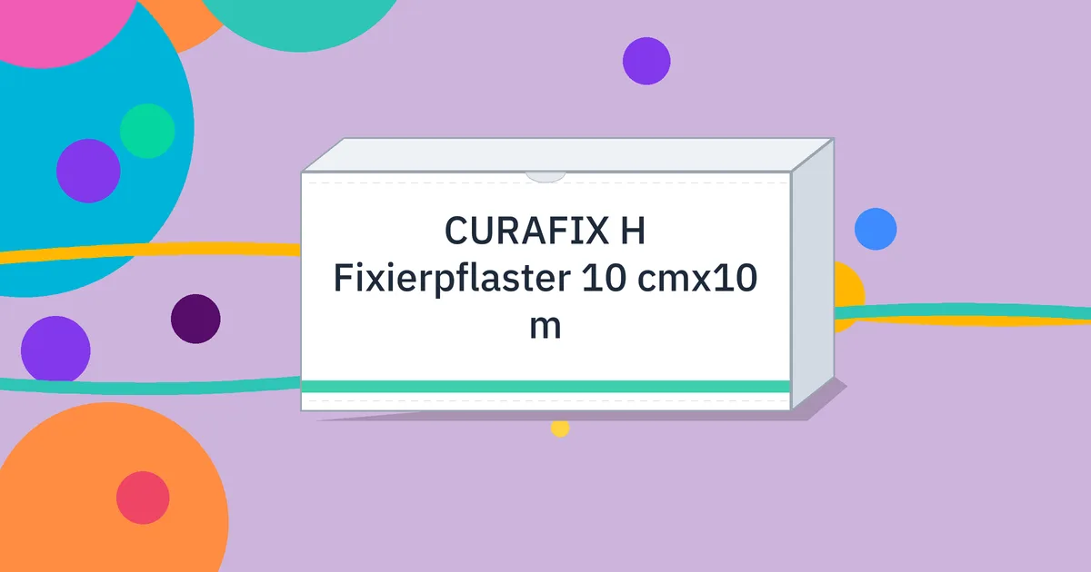Symbolbild: Packung mit der Aufschrift CURAFIX H Fixierpflaster 10 cmx10 m (PZN 11115456) – Verfügbarkeit und Bezug in Apotheken in Frankfurt am Main