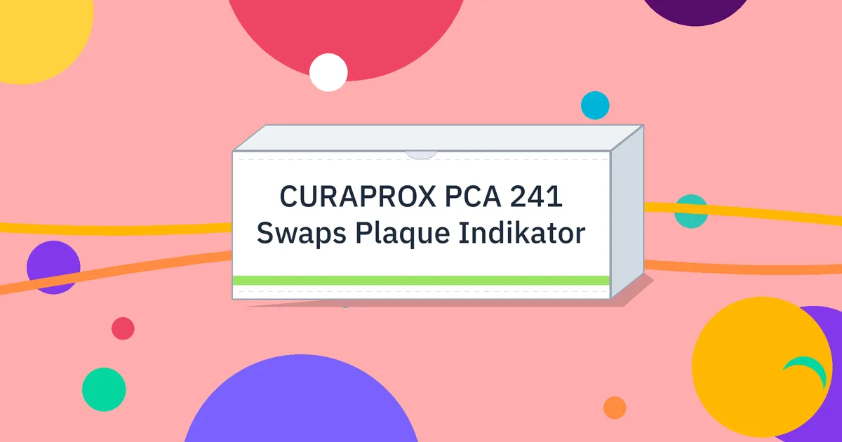 Symbolbild: Packung mit der Aufschrift CURAPROX PCA 241 Swaps Plaque Indikator (PZN 05013970) – Verfügbarkeit und Bezug in Apotheken in Frankfurt am Main