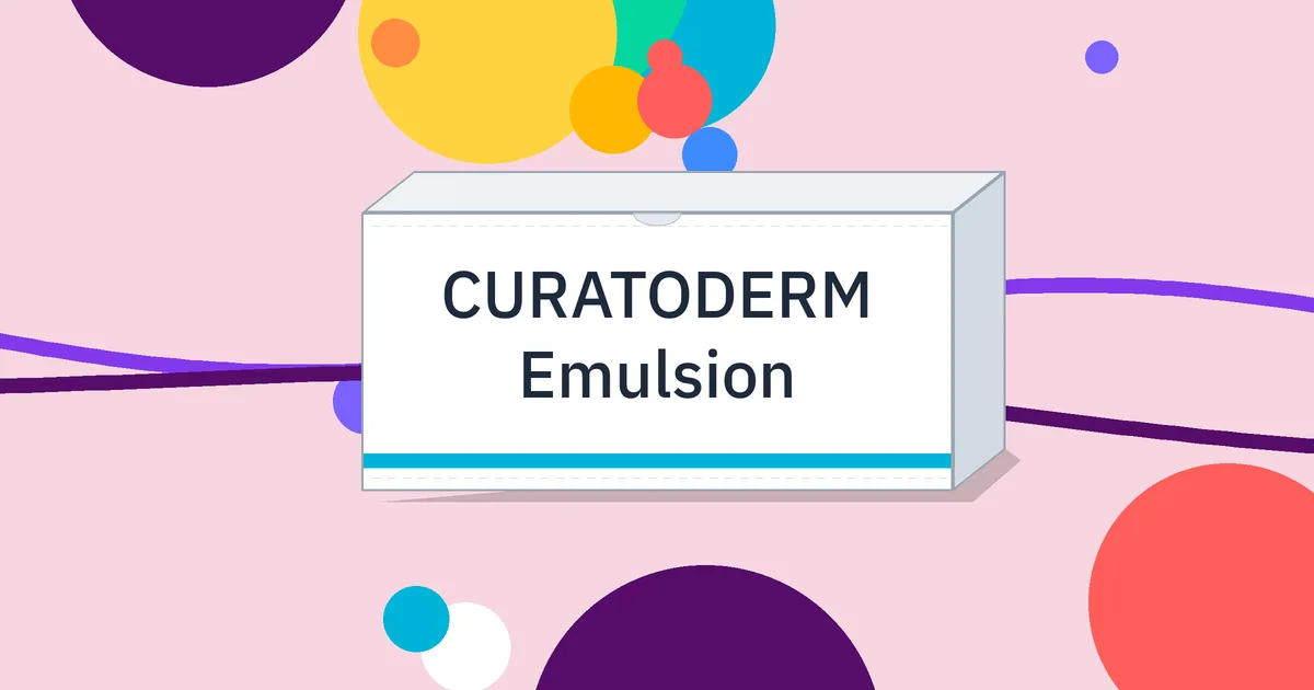 Symbolbild: Packung mit der Aufschrift CURATODERM Emulsion (PZN 07123332) – Verfügbarkeit und Bezug in Apotheken in Frankfurt am Main
