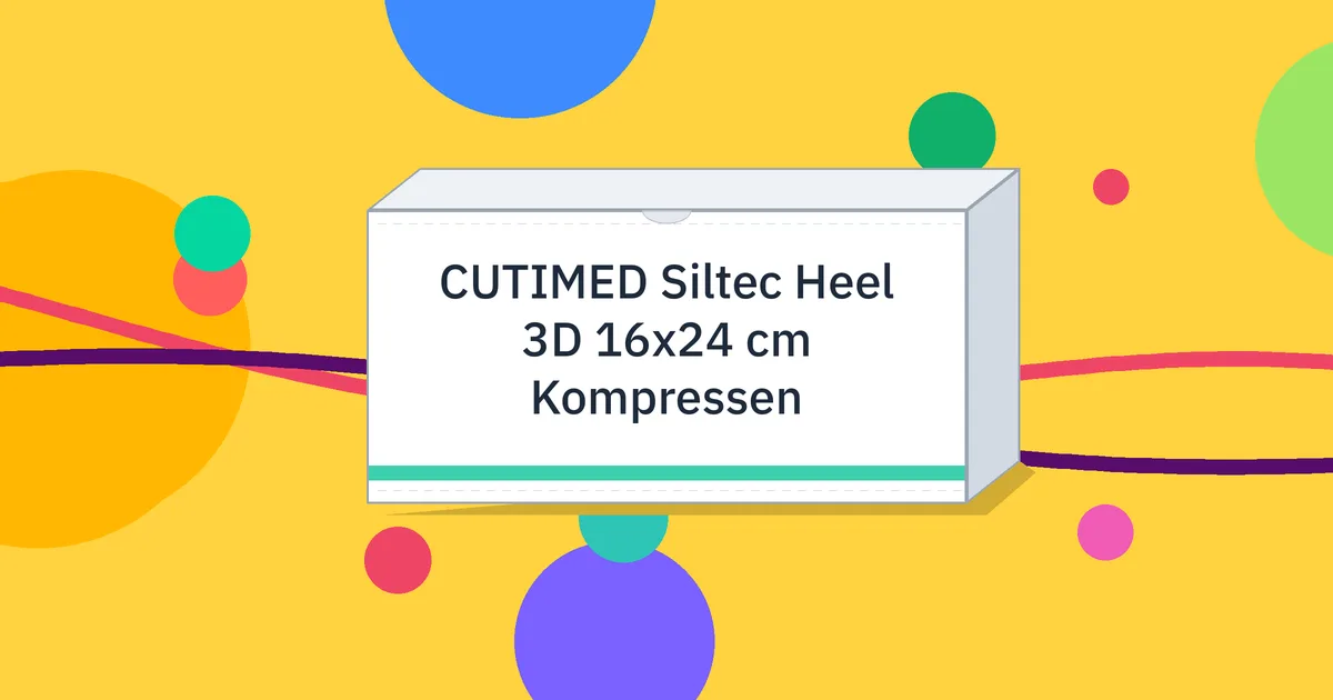 Symbolbild: Packung mit der Aufschrift CUTIMED Siltec Heel 3D 16x24 cm Kompressen (PZN 18124292) – Verfügbarkeit und Bezug in Apotheken in Frankfurt am Main
