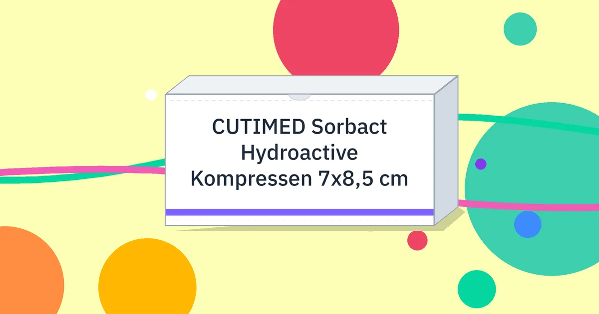 Symbolbild: Packung mit der Aufschrift CUTIMED Sorbact Hydroactive Kompressen 7x8,5 cm (PZN 16595768) – Verfügbarkeit und Bezug in Apotheken in Frankfurt am Main