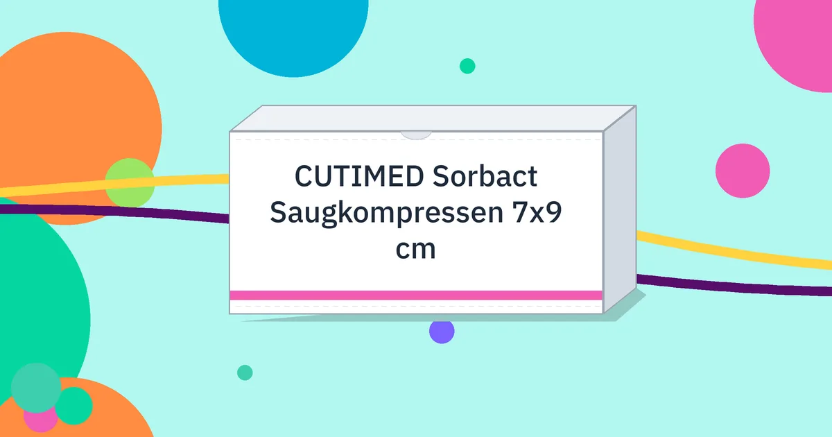 Symbolbild: Packung mit der Aufschrift CUTIMED Sorbact Saugkompressen 7x9 cm (PZN 13881077) – Verfügbarkeit und Bezug in Apotheken in Frankfurt am Main