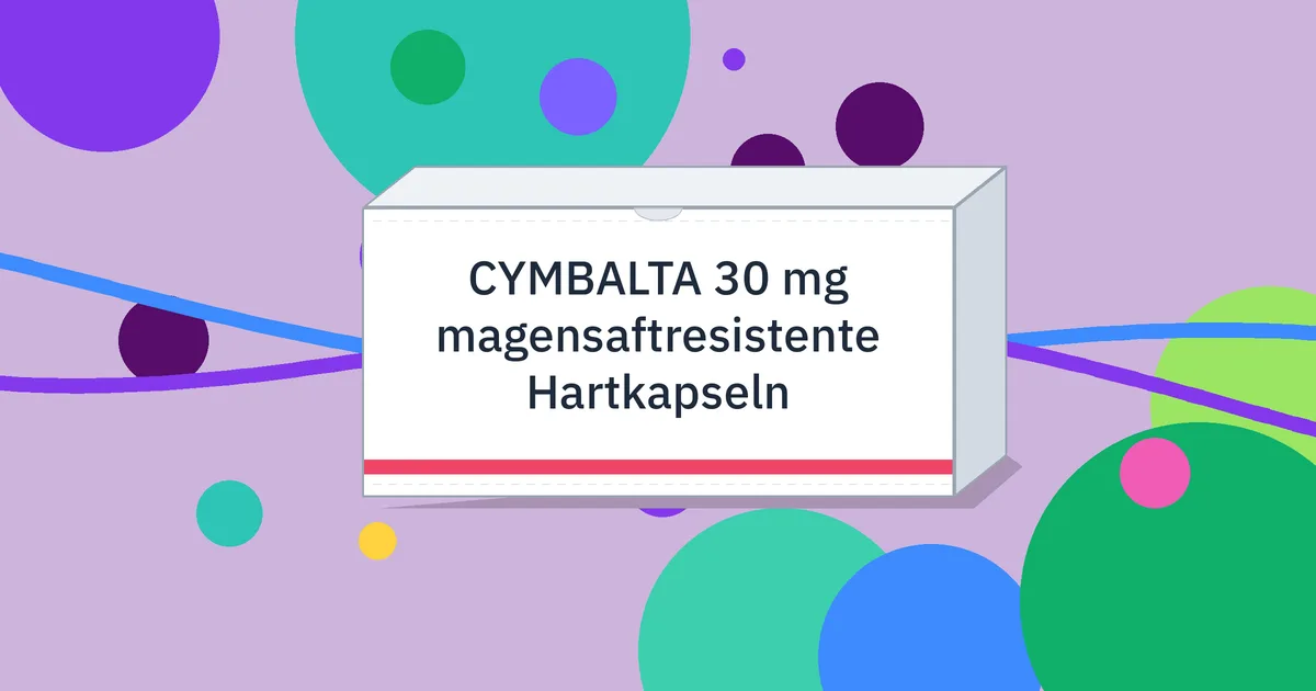 Symbolbild: Packung mit der Aufschrift CYMBALTA 30 mg magensaftresistente Hartkapseln (PZN 00203565) – Verfügbarkeit und Bezug in Apotheken in Frankfurt am Main