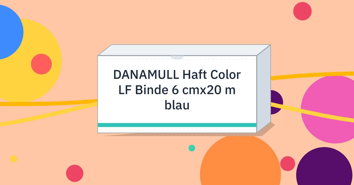 Symbolbild: Packung mit der Aufschrift DANAMULL Haft Color LF Binde 6 cmx20 m blau (PZN 20810356) – Verfügbarkeit und Bezug in Apotheken in Frankfurt am Main