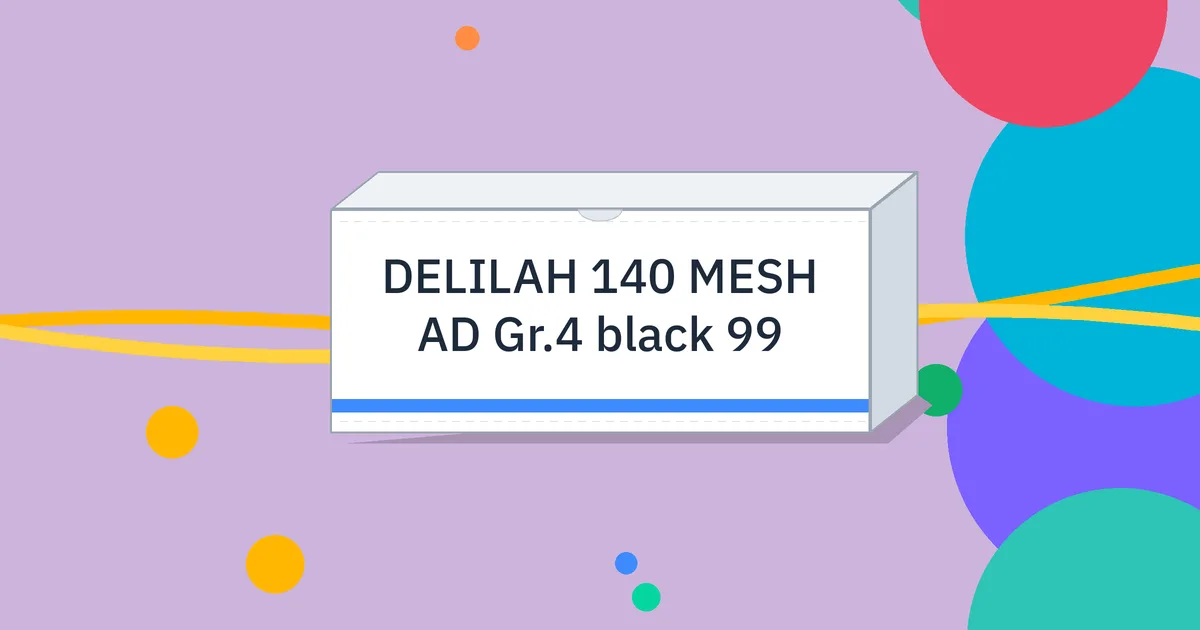 Symbolbild: Packung mit der Aufschrift DELILAH 140 MESH AD Gr.4 black 99 (PZN 13849458) – Verfügbarkeit und Bezug in Apotheken in Frankfurt am Main