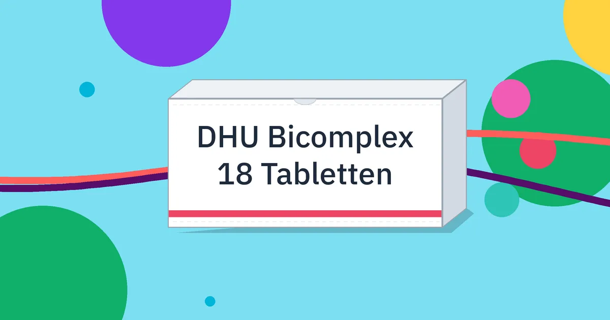 Symbolbild: Packung mit der Aufschrift DHU Bicomplex 18 Tabletten (PZN 16743128) – Verfügbarkeit und Bezug in Apotheken in Frankfurt am Main