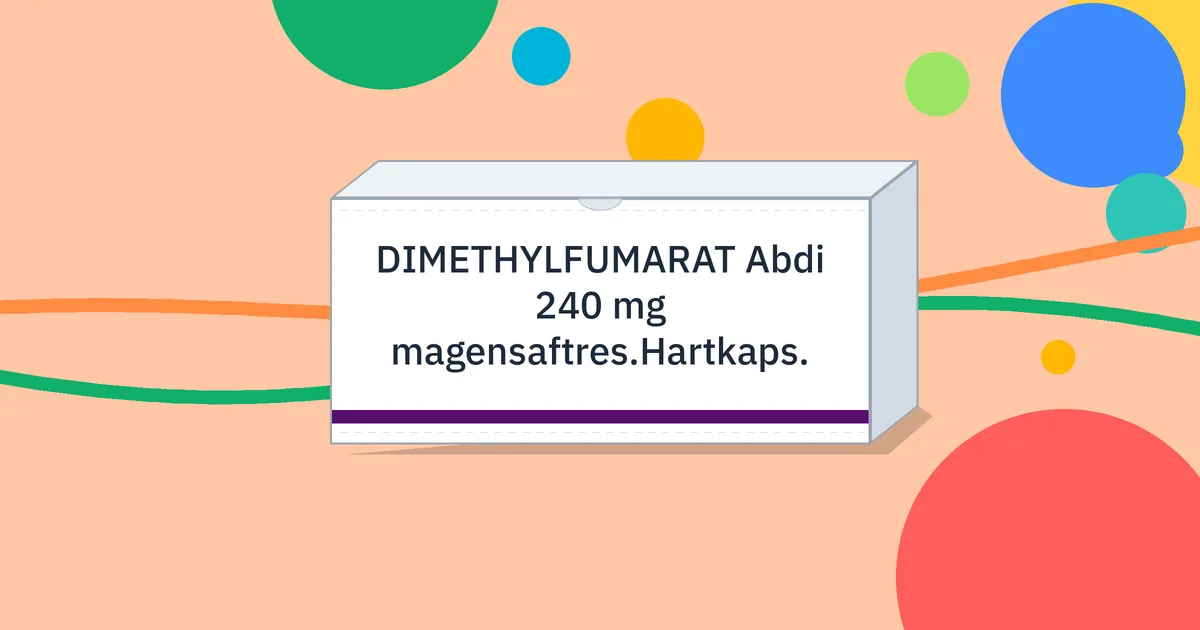 Symbolbild: Packung mit der Aufschrift DIMETHYLFUMARAT Abdi 240 mg magensaftres.Hartkaps. (PZN 19488375) – Verfügbarkeit und Bezug in Apotheken in Frankfurt am Main