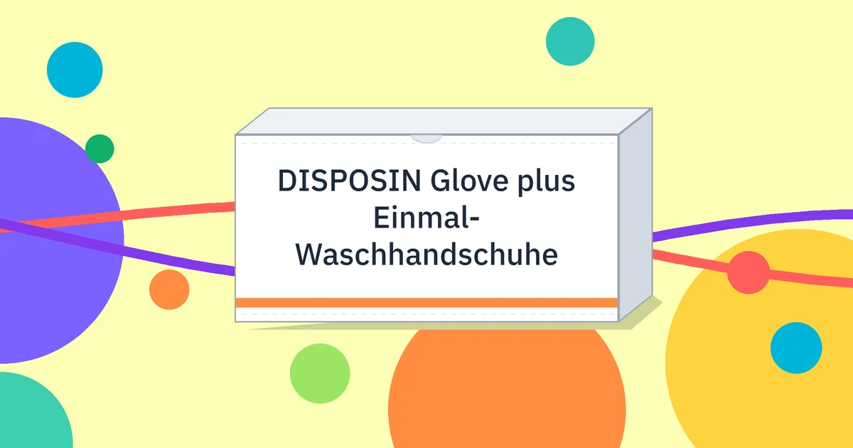 Symbolbild: Packung mit der Aufschrift DISPOSIN Glove plus Einmal-Waschhandschuhe (PZN 17850205) – Verfügbarkeit und Bezug in Apotheken in Frankfurt am Main