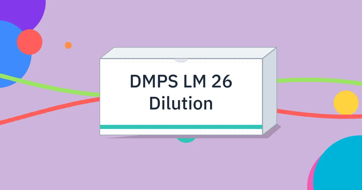 Symbolbild: Packung mit der Aufschrift DMPS LM 26 Dilution (PZN 13466266) – Verfügbarkeit und Bezug in Apotheken in Frankfurt am Main