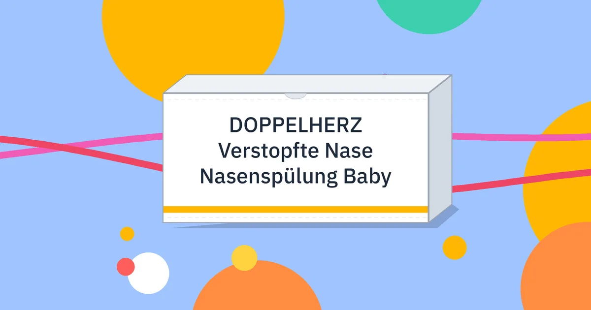 Symbolbild: Packung mit der Aufschrift DOPPELHERZ Verstopfte Nase Nasenspülung Baby (PZN 19749870) – Verfügbarkeit und Bezug in Apotheken in Frankfurt am Main