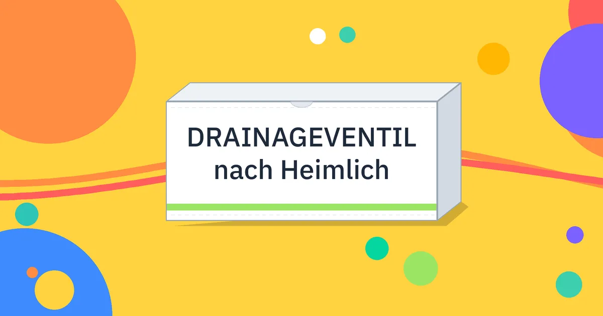 Symbolbild: Packung mit der Aufschrift DRAINAGEVENTIL nach Heimlich (PZN 02167661) – Verfügbarkeit und Bezug in Apotheken in Frankfurt am Main