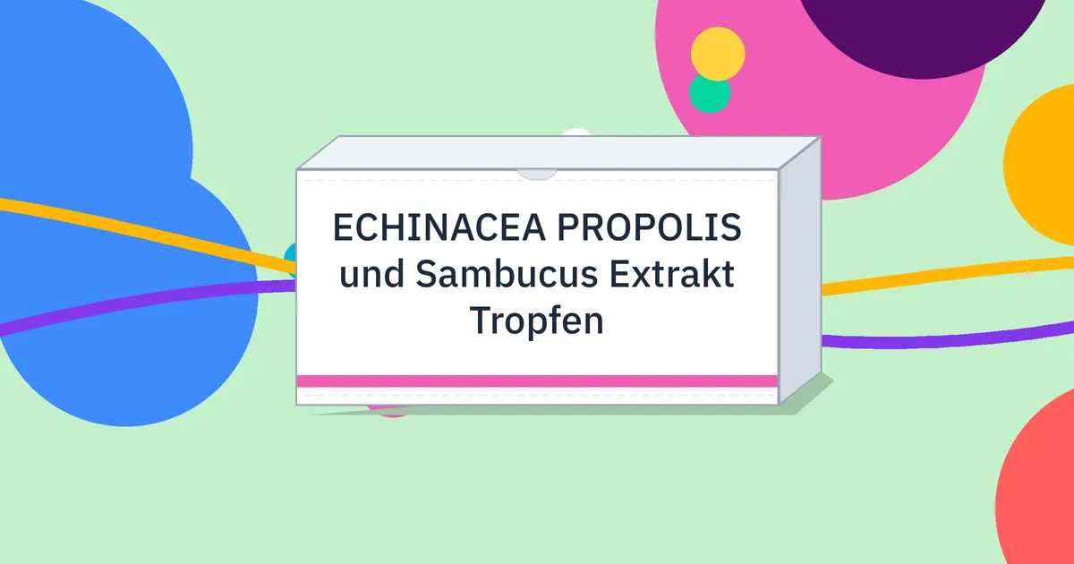 Symbolbild: Packung mit der Aufschrift ECHINACEA PROPOLIS und Sambucus Extrakt Tropfen (PZN 20211070) – Verfügbarkeit und Bezug in Apotheken in Frankfurt am Main