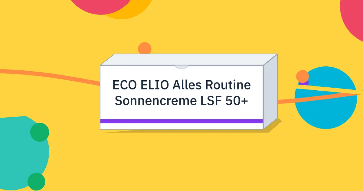 Symbolbild: Packung mit der Aufschrift ECO ELIO Alles Routine Sonnencreme LSF 50+ (PZN 19815880) – Verfügbarkeit und Bezug in Apotheken in Frankfurt am Main