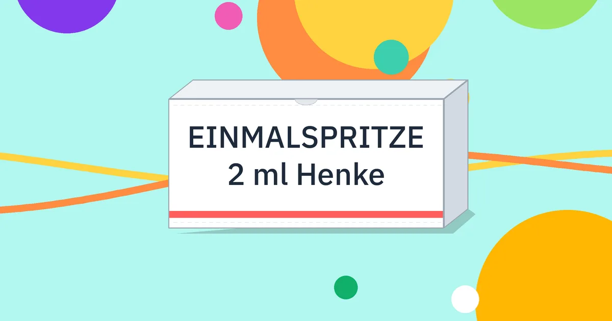 Symbolbild: Packung mit der Aufschrift EINMALSPRITZE 2 ml Henke (PZN 04820711) – Verfügbarkeit und Bezug in Apotheken in Frankfurt am Main